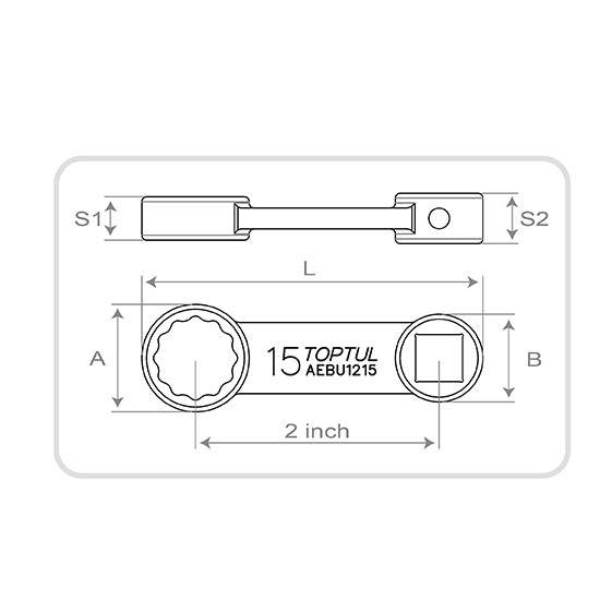 3/8" DR. Box End Torque Adapter - TOPTUL The Mark of Professional Tools