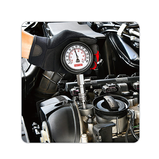 9PCS Compression Tester Kit (Petrol Engine) - TOPTUL The Mark of ...