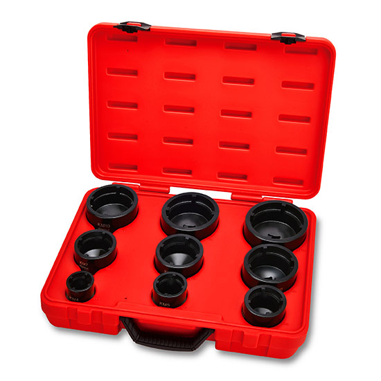 9PCS KM Lock Nut Socket Set (Internal Teeth) - TOPTUL The Mark of ...